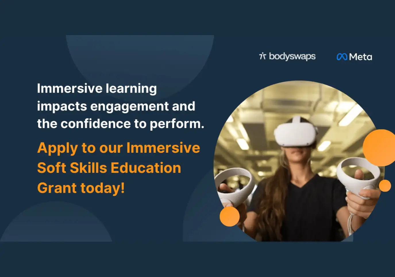 Bodyswaps and Meta Immersive Learning Partner to Launch Grant